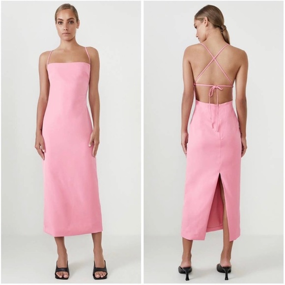 Bardot Dresses Nwt Bardot Pink Backless Strappy Dress Small S Poshmark